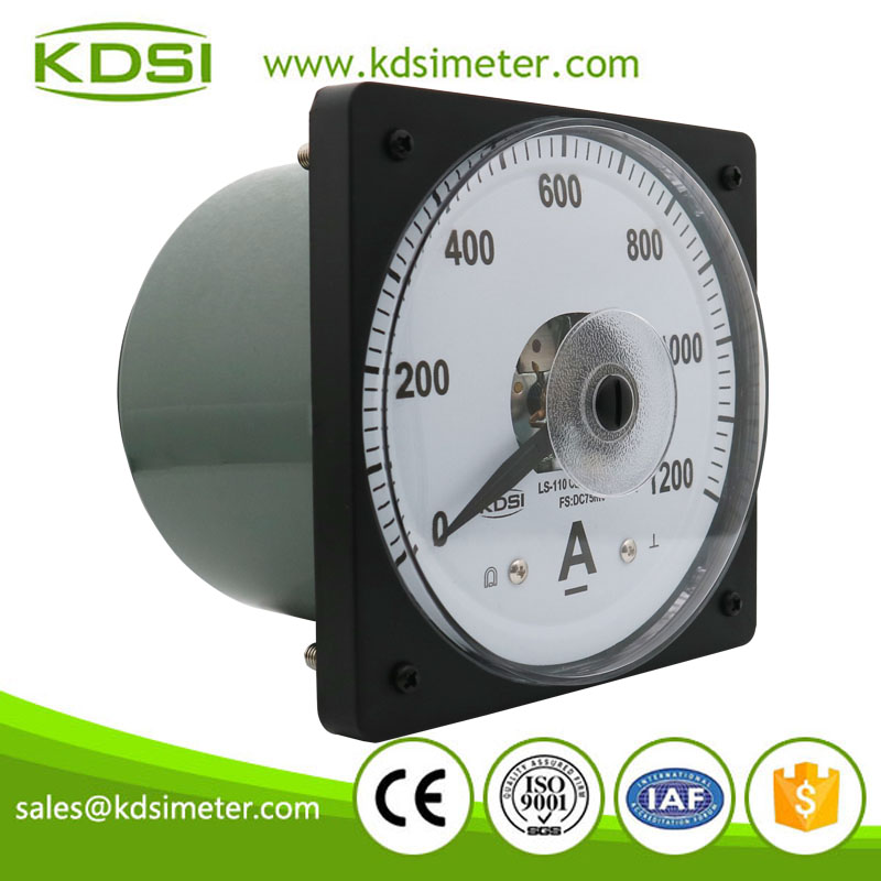 Easy installation LS-110 DC75mV 1200A wide angle dc panel analog voltmeter ammeter - Buy ammeter ...