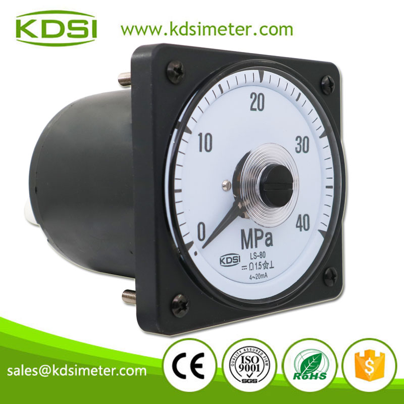 Hot Sales LS-80 DC4-20mA 40MPa Wide Angle Analog Panel DC Ampere Pressure Meter - Buy meter ...