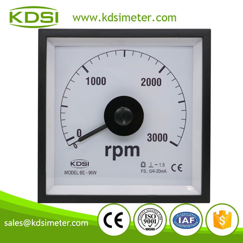KDSI electronic apparatus BE-96W DC4-20mA 3000rpm wide angle dc analog amp panel rpm meter - Buy ...
