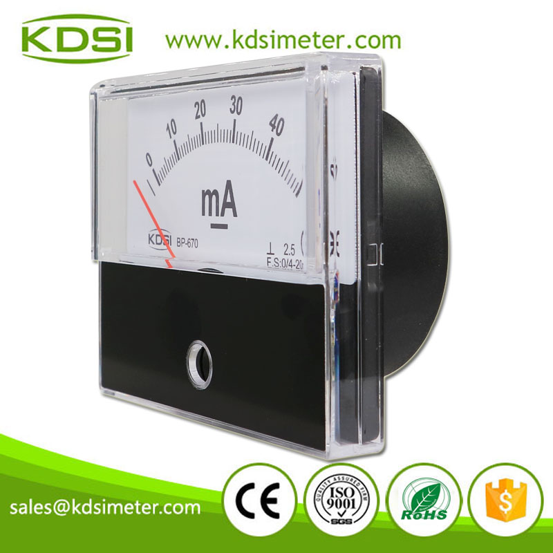 High Quality BP-670 DC4-20mA 50mA DC Panel Analog Ampere Meter - Buy Meter, Ampere Meter, Analog ...
