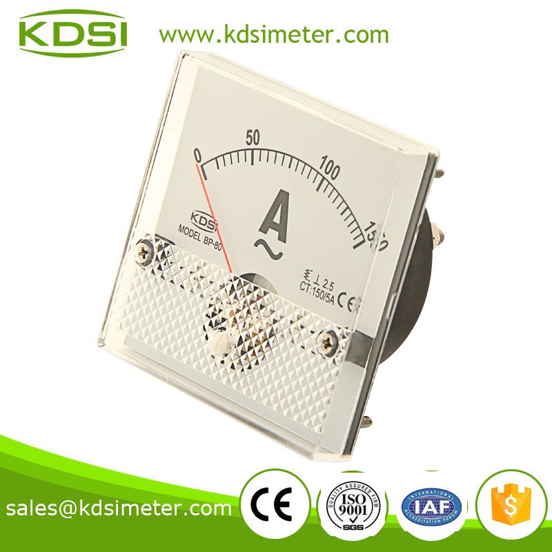 Square type BP-80 80*80 AC150/5A analog ac amp panel meter - Buy panel ...