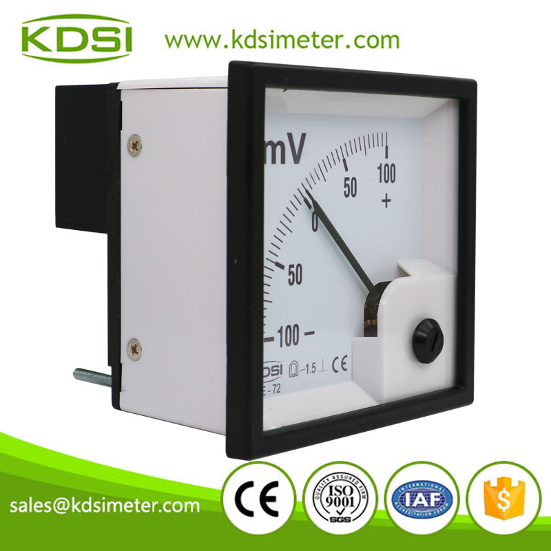 Small & high sensitivity BE-72 DC+-100mV analog dc panel voltage meter ...