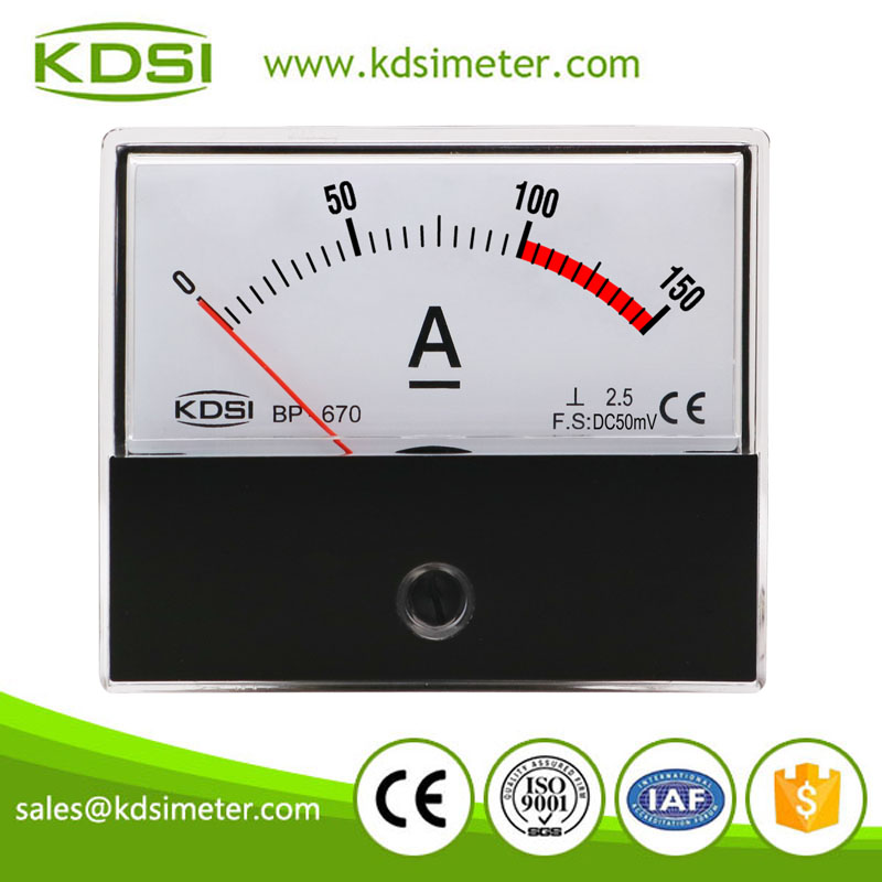 Easy operation BP-670 DC50mV 150A color scale dc analog amp current ...