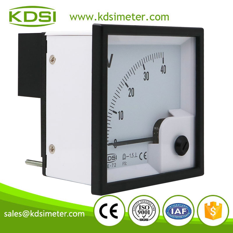 Square type BE-72 DC40V analog dc panel voltage meter - Buy meter ...