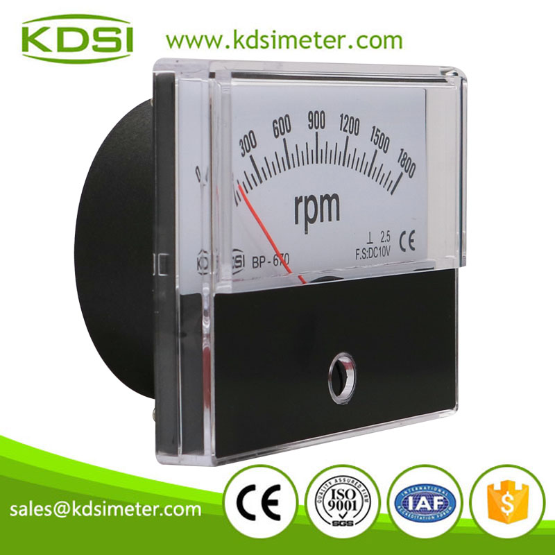 Industrial universal BP-670 60*70mm DC10V 1800rpm analog rpm meter ...