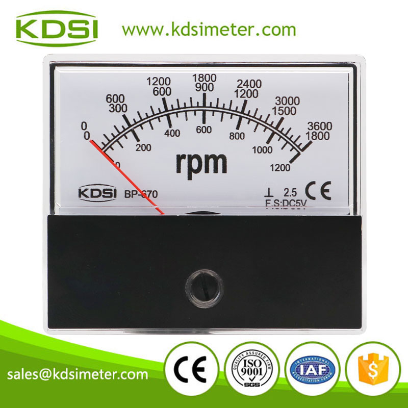 Safe to operate BP-670 DC5V 1200/1800/3600RPM panel analog rpm speed ...