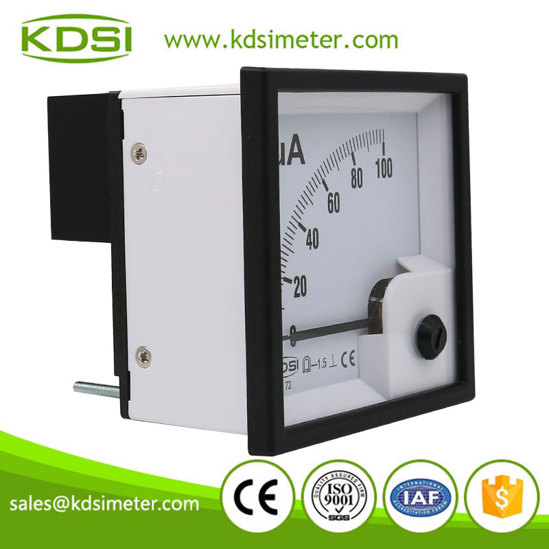 Easy installation BE-72 DC100uA analog dc panel mount ammeter - Buy ...