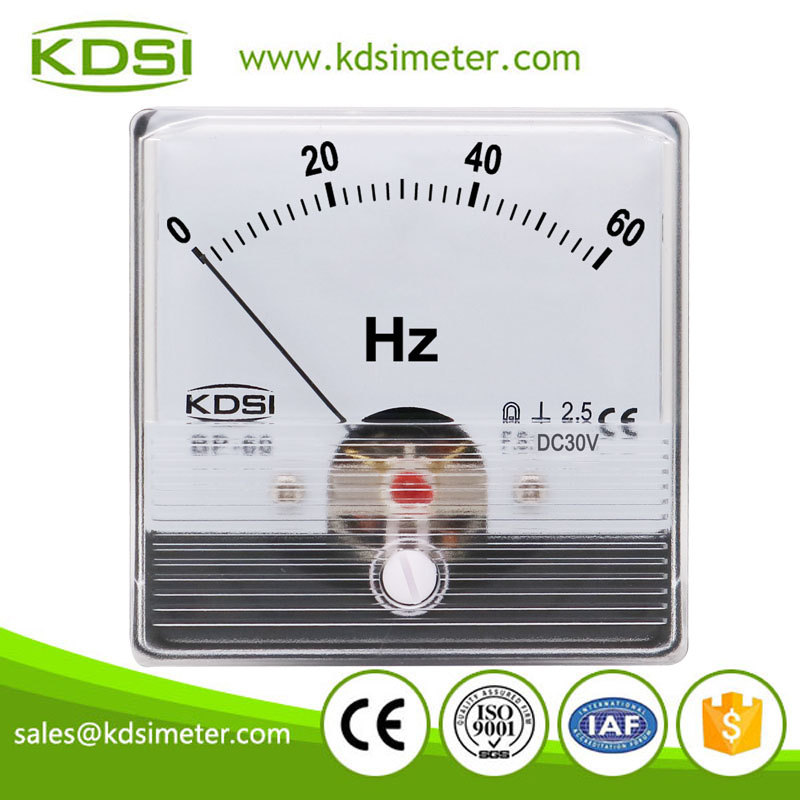 Factory direct sales BP-60N DC30V 60Hz analog dc voltage Hz panel meter ...