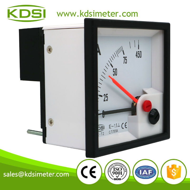 Square Type BE-72 AC75/5A 6times With Red Pointer AC Analog Panel ...