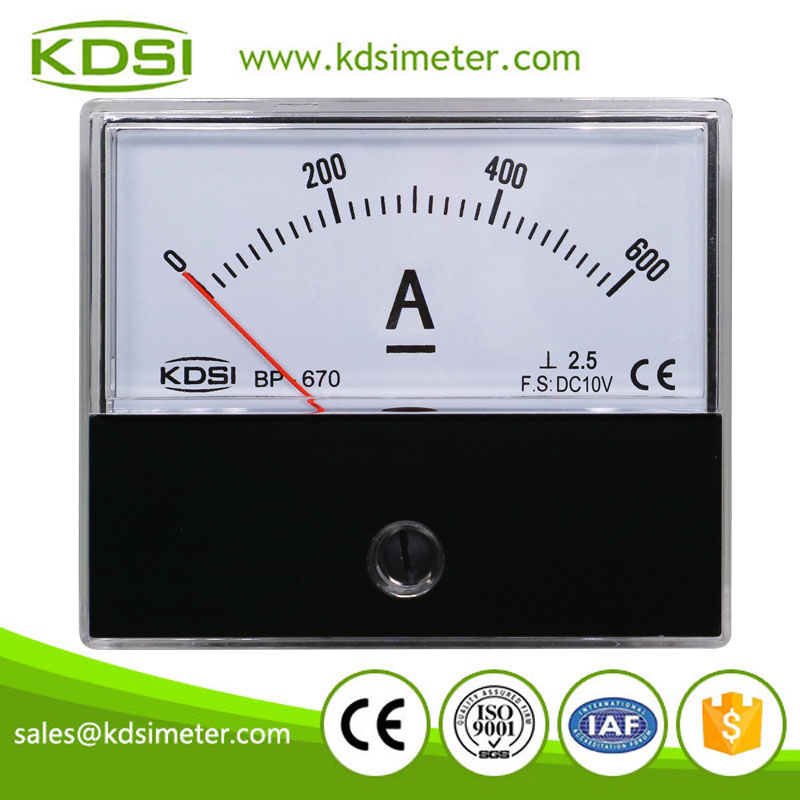 Industrial universal BP-670 DC10V 600A dc analog panel mount ammeter ...