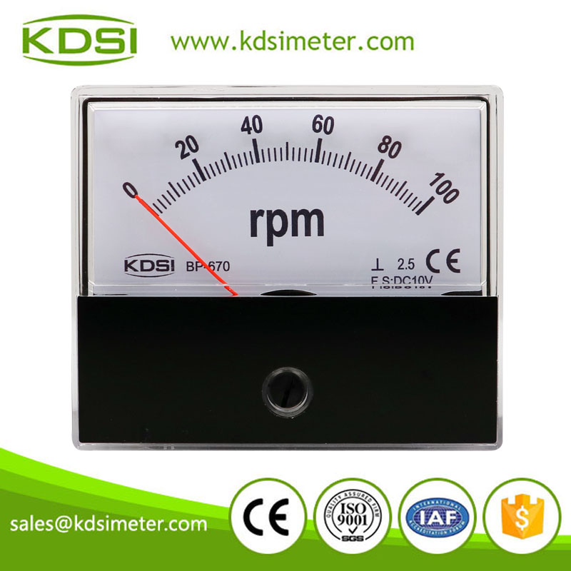 Easy Operation BP-670 DC10V 100RPM Analog DC Voltage Rpm Panel Meter ...