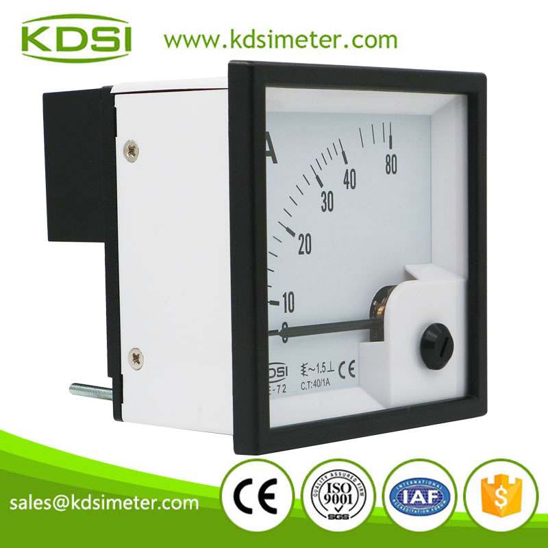 CE certificate BE-72 AC40/1A ac analog panel ammeters - Buy meter ...