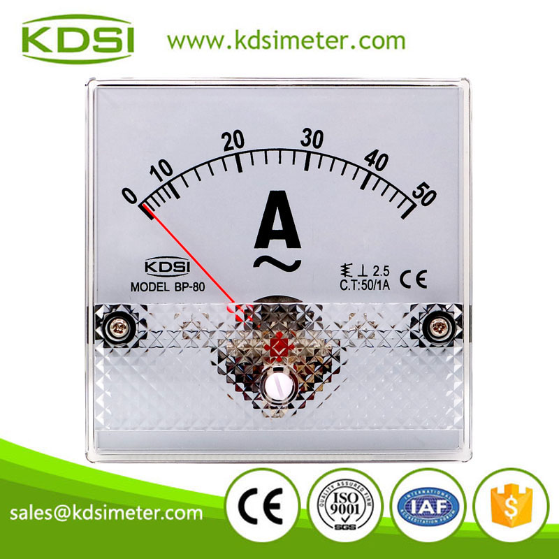 KDSI Electronic Apparatus BP-80 AC50/1A Analog AC Panel Mount Ammeter ...